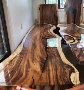 Epoxy Dinning Table Top: Solid Saman ( Rain Tree) Timber - Vietnz ...